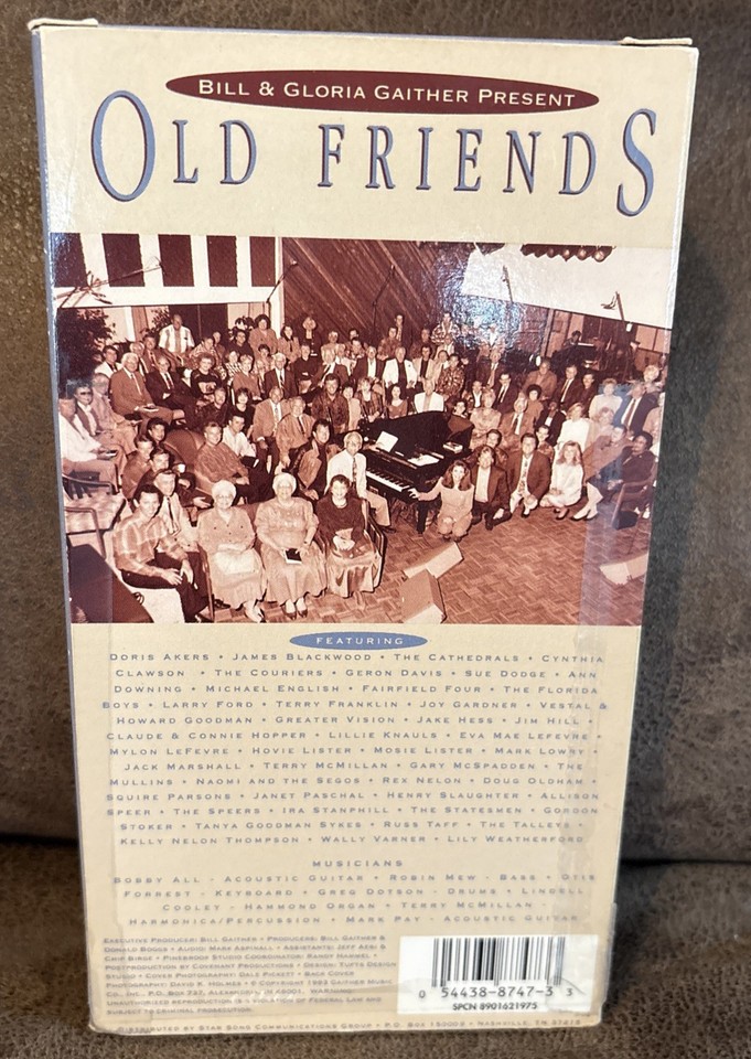 Old Friends VHS 1993 Bill & Gloria Gaither GOSPEL MUSIC RARE VHS Video ...