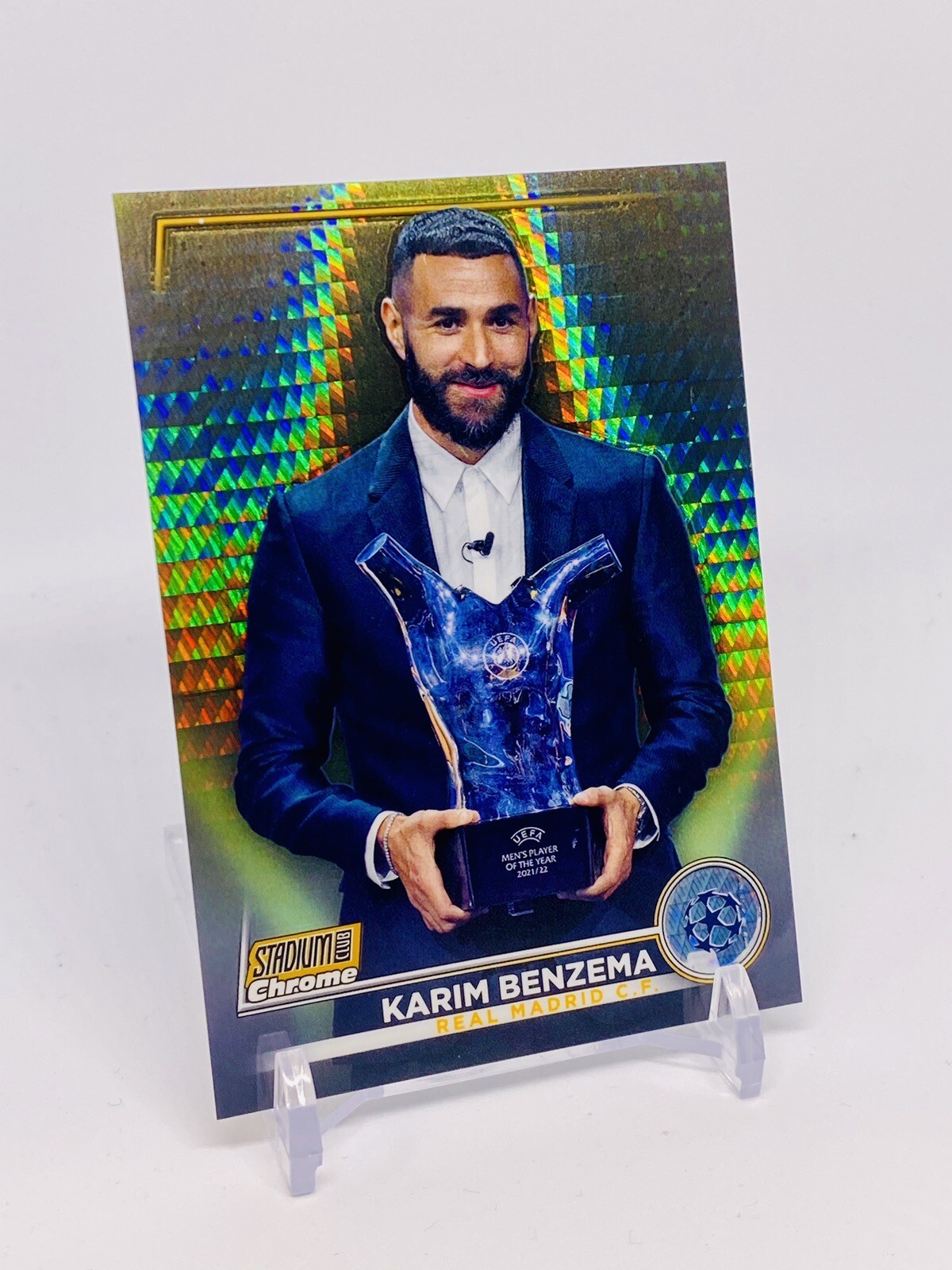 2022-23 Karim Benzema Topps Stadium Club Chrome Gold Prism Refractor ...