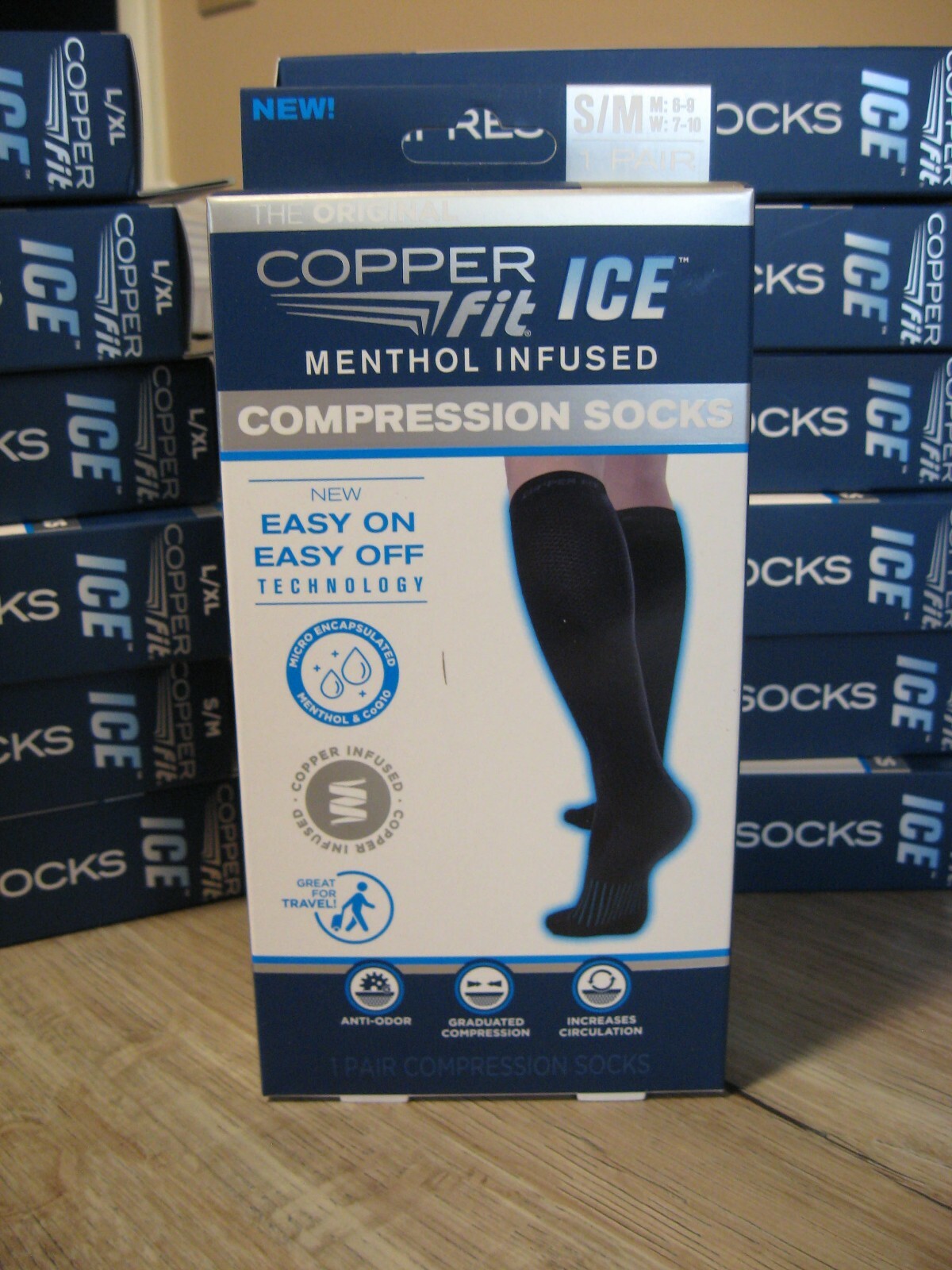 Copper Fit Ice Menthol Infused Compression Socks Small\ Medium for sale ...