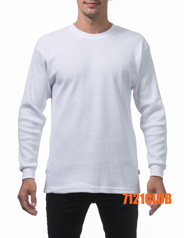 PRO CLUB THERMAL T SHIRTS PROCLUB MEN HEAVYWEIGHT LONG SLEEVE SHIRT BIG ...