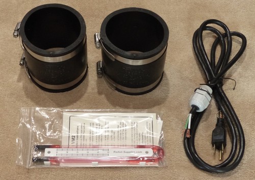 Radon Fan Install Kits-One Box of 4 Kits-With 3"x3 "Black Boots-NEW ...
