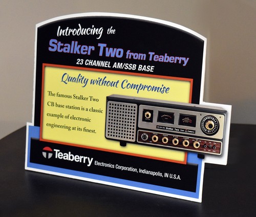 Teaberry Stalker Two CB Base Radio stand up ad sign | eBay