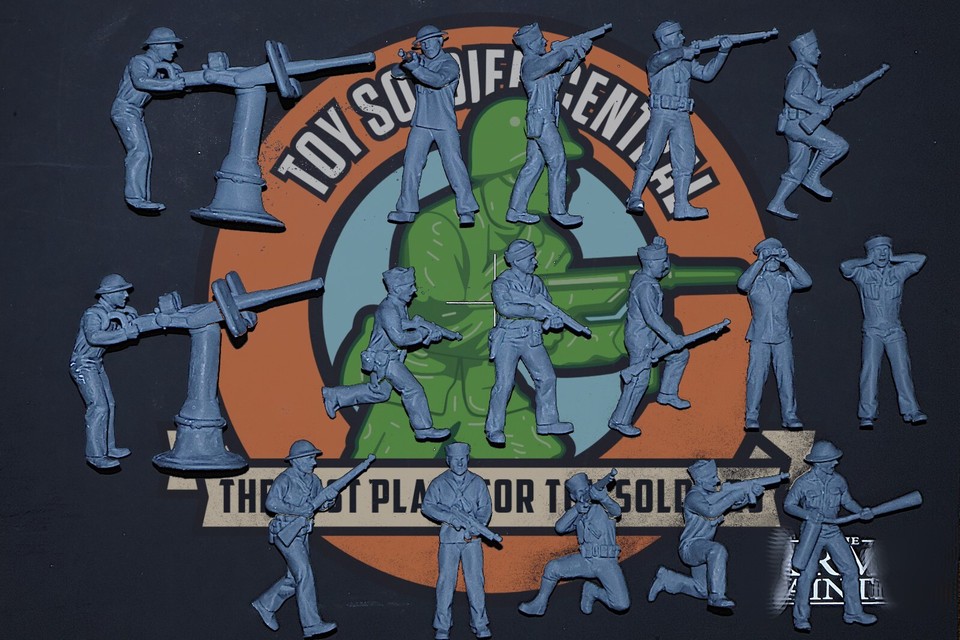 World War 2 Toy Soldiers - US Navy Sailors In Combat 54mm - 1:32 Scale ...