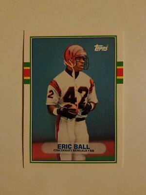 1989 Topps Traded Eric Ball RC #1T Cincinnati Bengals Rookie | eBay