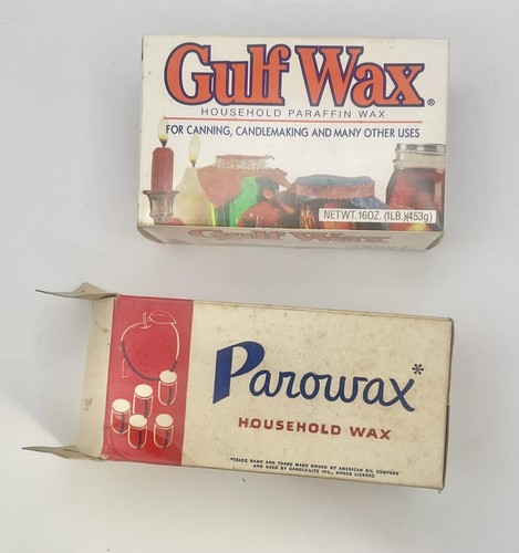 Vintage Gulfwax & Parowax Household Paraffin Wax For Canning 1 Partial ...