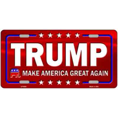 Trump "Make America Great Again" Novelty Metal License Plate - 6" x 12 ...