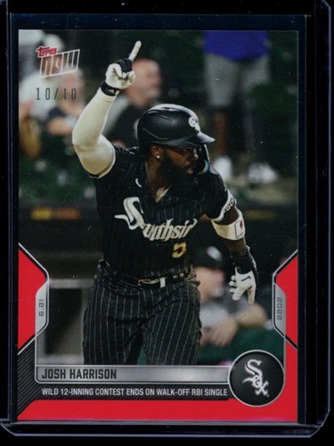 2022 Topps Now #384 Josh Harrison Red Parallel Card #d 10/10 | eBay