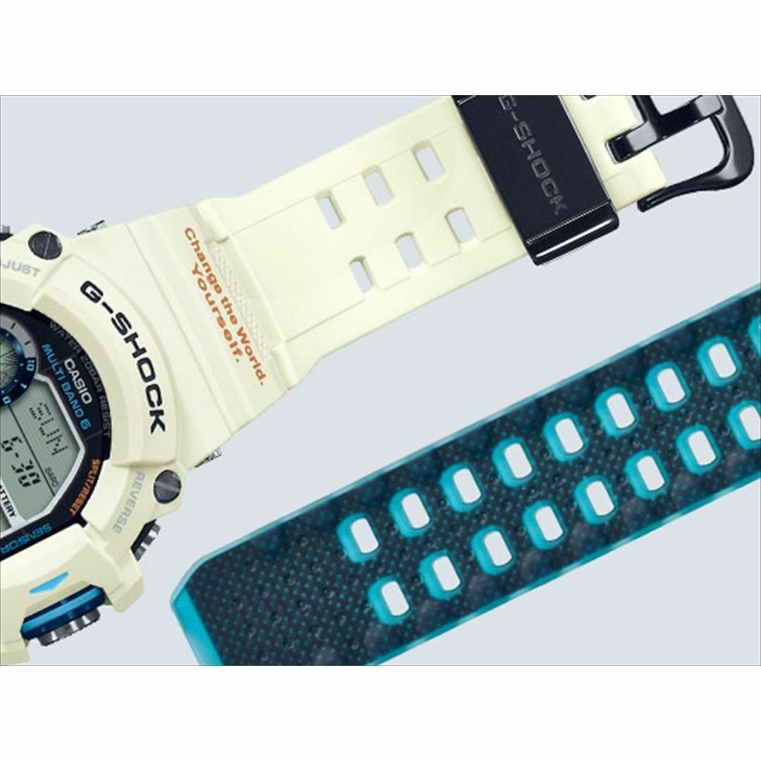 Casio G-SHOCK RANGEMAN 55 mm White Resin Case, White/Blue Carbon Fiber ...