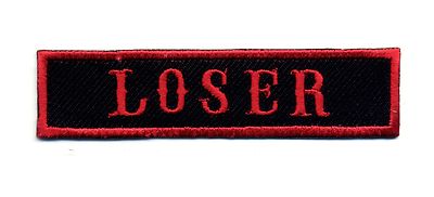 Loser patch badge car club CC motorcycle biker MC vest jacket Black Red ...