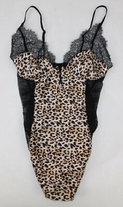 Victoria's Secret Size XS 6 Cheetah Black Lace Satin G String Teddy | eBay