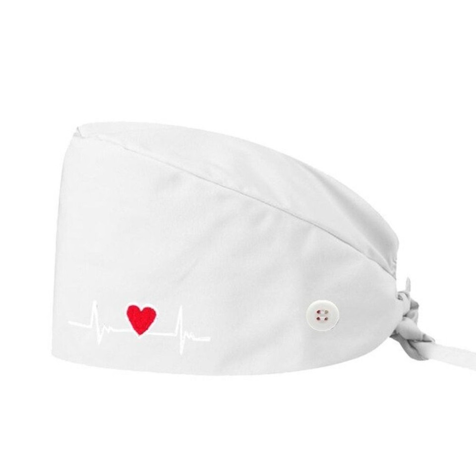 Cotton Doctor Work Hats Embroidered Lab Nursing Scrubs Cap Operating ...