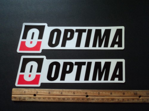 Lot of 2 Optima Batteries Racing Decals Stickers NASCAR NHRA Off Road 8 ...