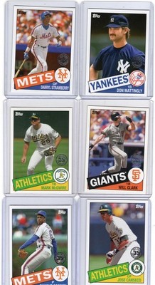 6-2020 Topps & Topps Update 1985 Retro 35th Anniversary Inserts w ...