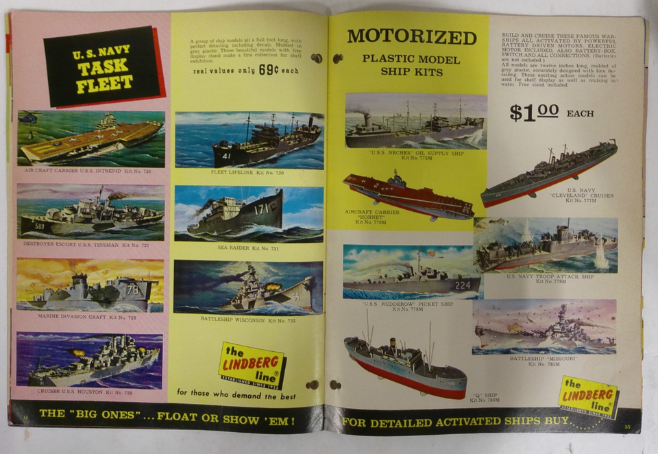 The Lindberg Line Hobby Model Kits 1964-65 Catalogue | eBay