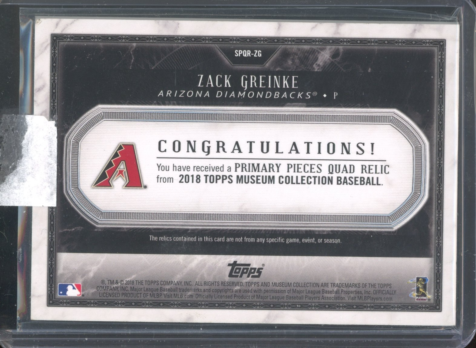 2018 Topps Museum Collection - Primary Pieces Single Player Quad Relics ...