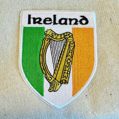IRELAND PATCH COAT OF ARMS EMBLEM HARP embroidered iron0on EIRE CELTIC ...
