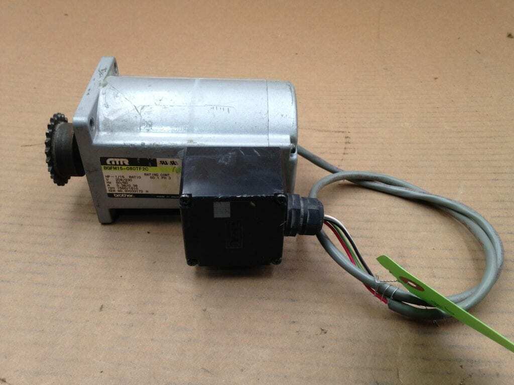 Brother GTR BGFM15-060TF2C 1/15HP Gearmotor 1560/1610RPM 208/230V 60:1 ...