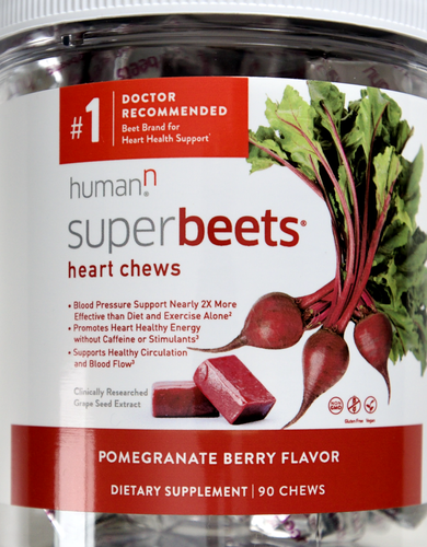 humanN Super Beets Root Heart Chews Pomegranate Berry Flavor, 90 Chews ...