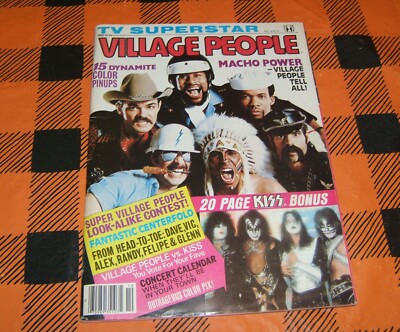 TV SUPERSTAR magazine October 1979 Village People KISS pin up poster ...