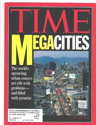 Time Magazine January 11, 1993- MegaCities Our Urban Future | eBay