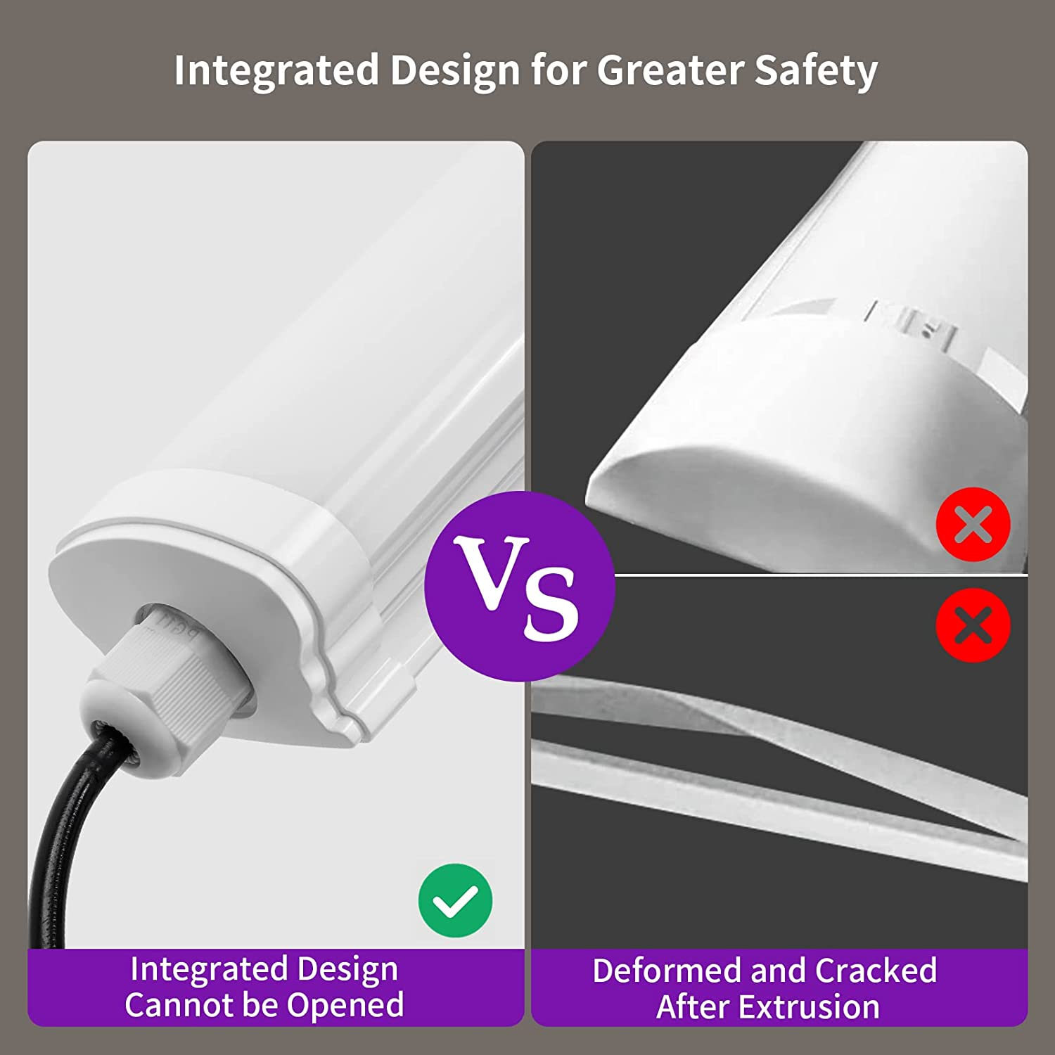 IP65 5FT LED Strip Light Batten Tube Light Garage Ceiling Lamp Office ...