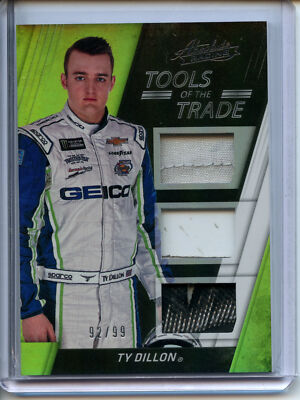 2017 Panini Absolute NASCAR Trio Triple Tools of the Trade Ty Dillon ...