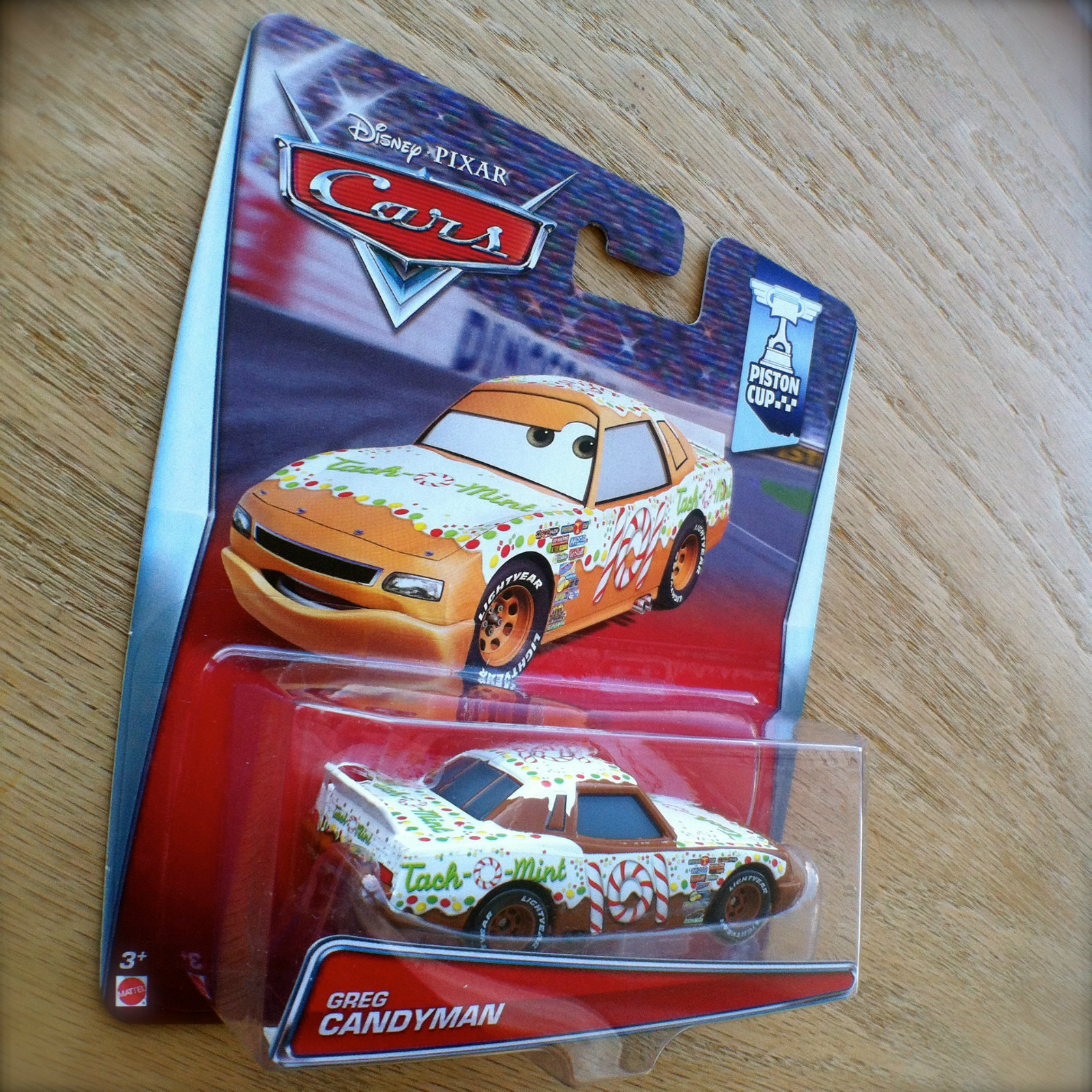 Disney PIXAR Cars GREG CANDYMAN No. 101 TACH-O-MINT diecast PISTON CUP ...