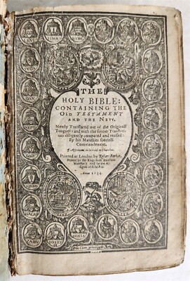 1634 BIBLE in ENGLISH King James antique ORIGINAL BINDING | eBay