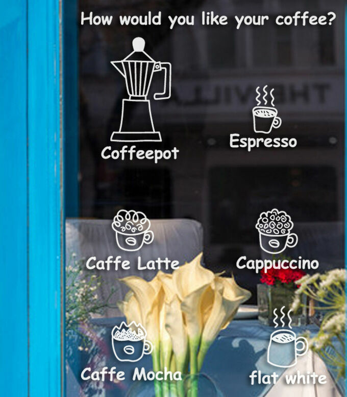 Coffee Shop Vinyl Wall Art