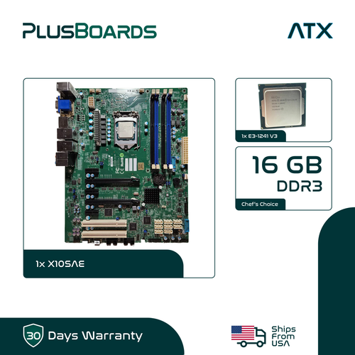 Supermicro X10SAE ATX LGA 1150 Server Motherboard E3-1241 V3 4 Core 3 ...