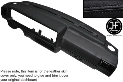BLACK STITCH LEATHER DASH DASHBOARD SKIN COVER FITS VW GOLF MK2 II ...
