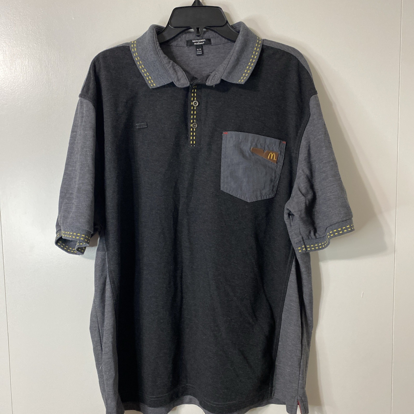 McDONALDS Gray 2-Tone EMPLOYEE WORK POLO Uniform Fast… - Gem