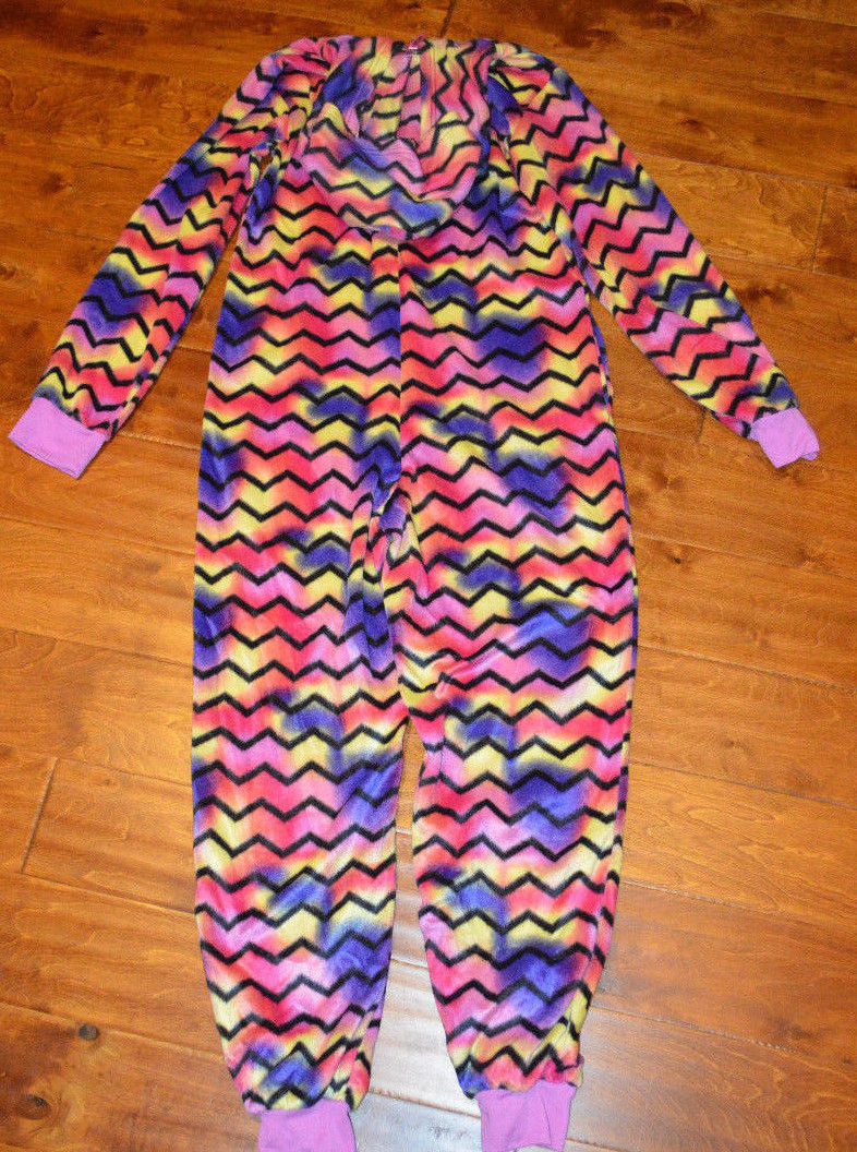 Women's Tarea Rainbow Zigzag Lounge PJ Sleep Set Hoodie Pajamas XS, M ...