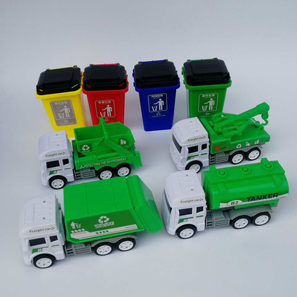 Sanitation Garbage Trucks Model Garbage Truck Toy Portable For Outdoor ...
