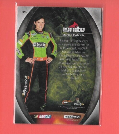 2012 Press Pass Danica Patrick Ignite Card Go Daddy JR Motor Sports ...
