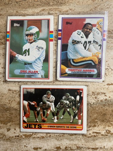Topps NFL Trading Cards Eric Allen Timothy Harris & Jets 1990 Vintage ...