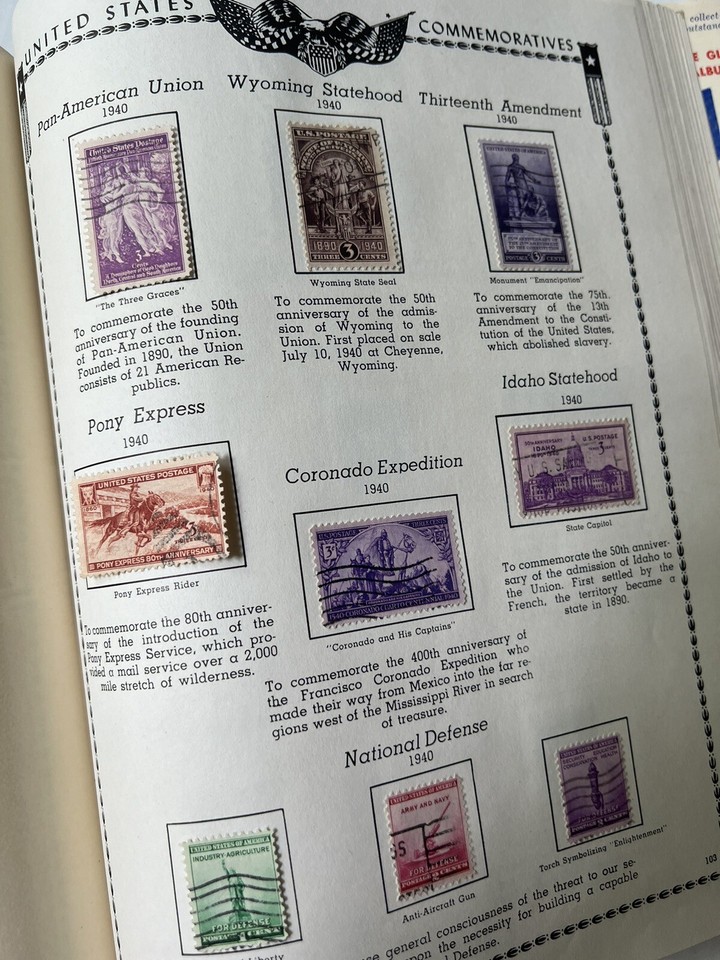 Vintage The All American U.S. Stamp Album (Partially Complete) | eBay