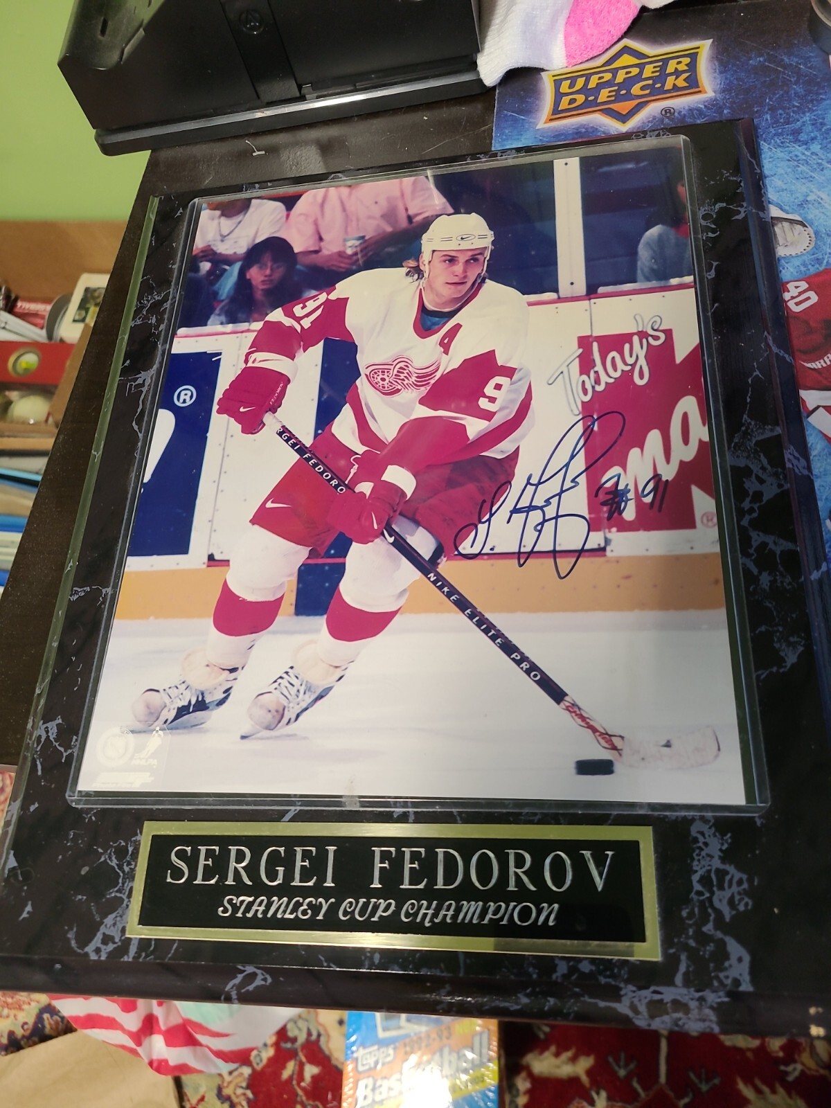 Sergei Federov Detroit Red Wings Signed 8x10 Photo Plaque Name Plate ...