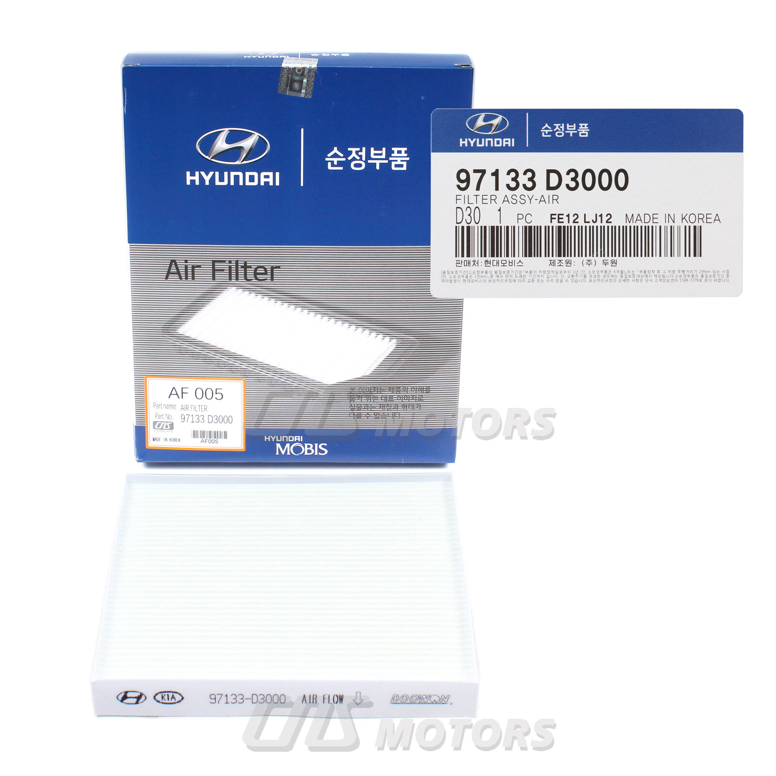 GENUINE Cabin Air Filter for 16-21 Kona Tucson Veloster Soul Sportage ...