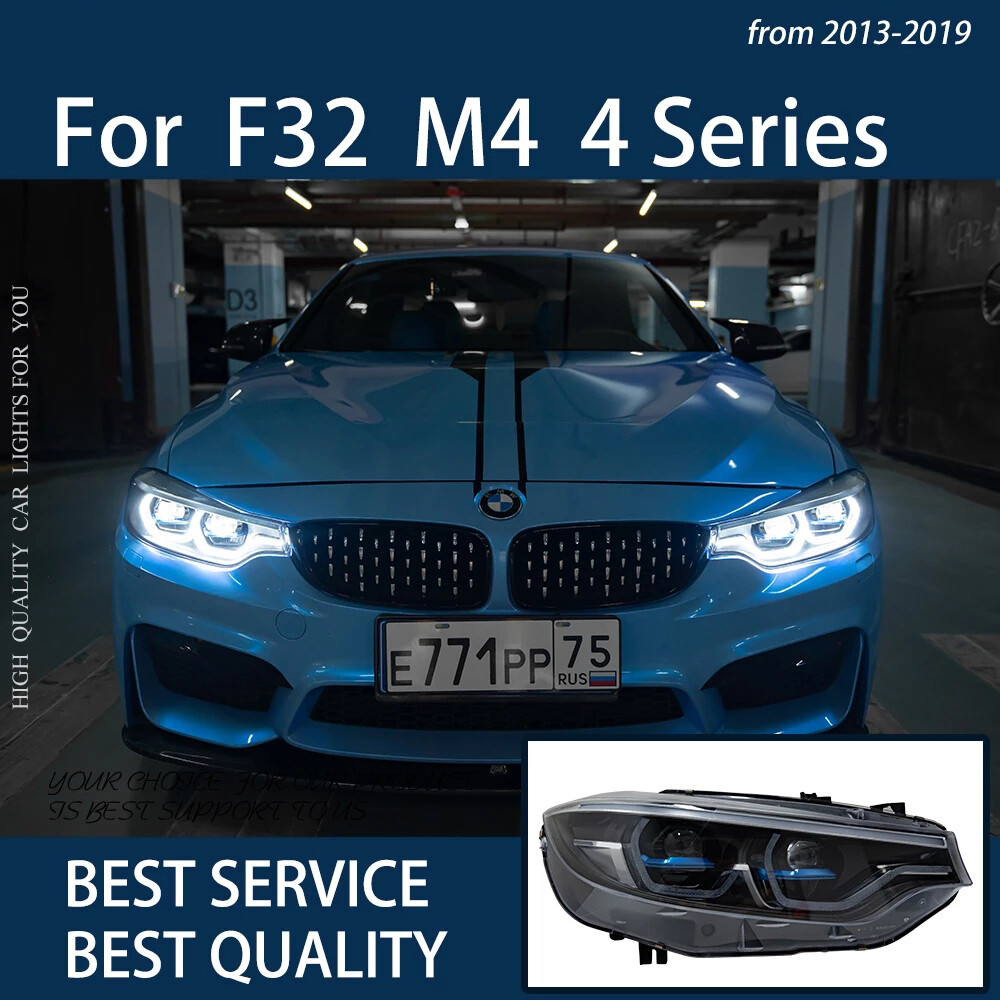 LED Headlights For BMW 420i 428i 435i 440i M4 DRL Sequential Front Lamp ...