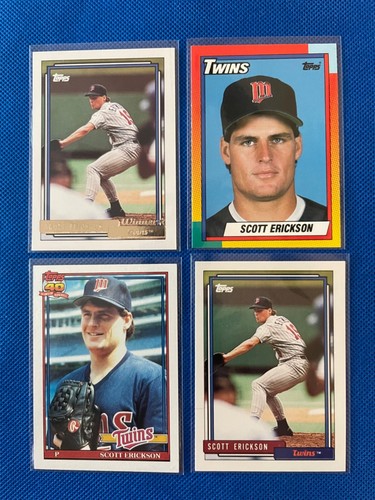 1990-92 Topps Traded Gold Winners Baseball Scott Erickson RC Twins (4 ...