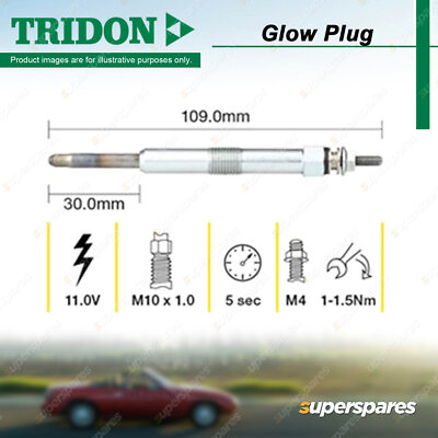 Tridon Glow Plug for Kia Sportage KM 2.0L D4EA 4Cyl SOHC 01/2006-03/ ...