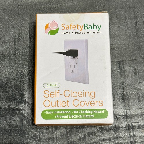 3 Pack Electric Outlet Cover Safety Baby Self-Closing Tamper Child ...