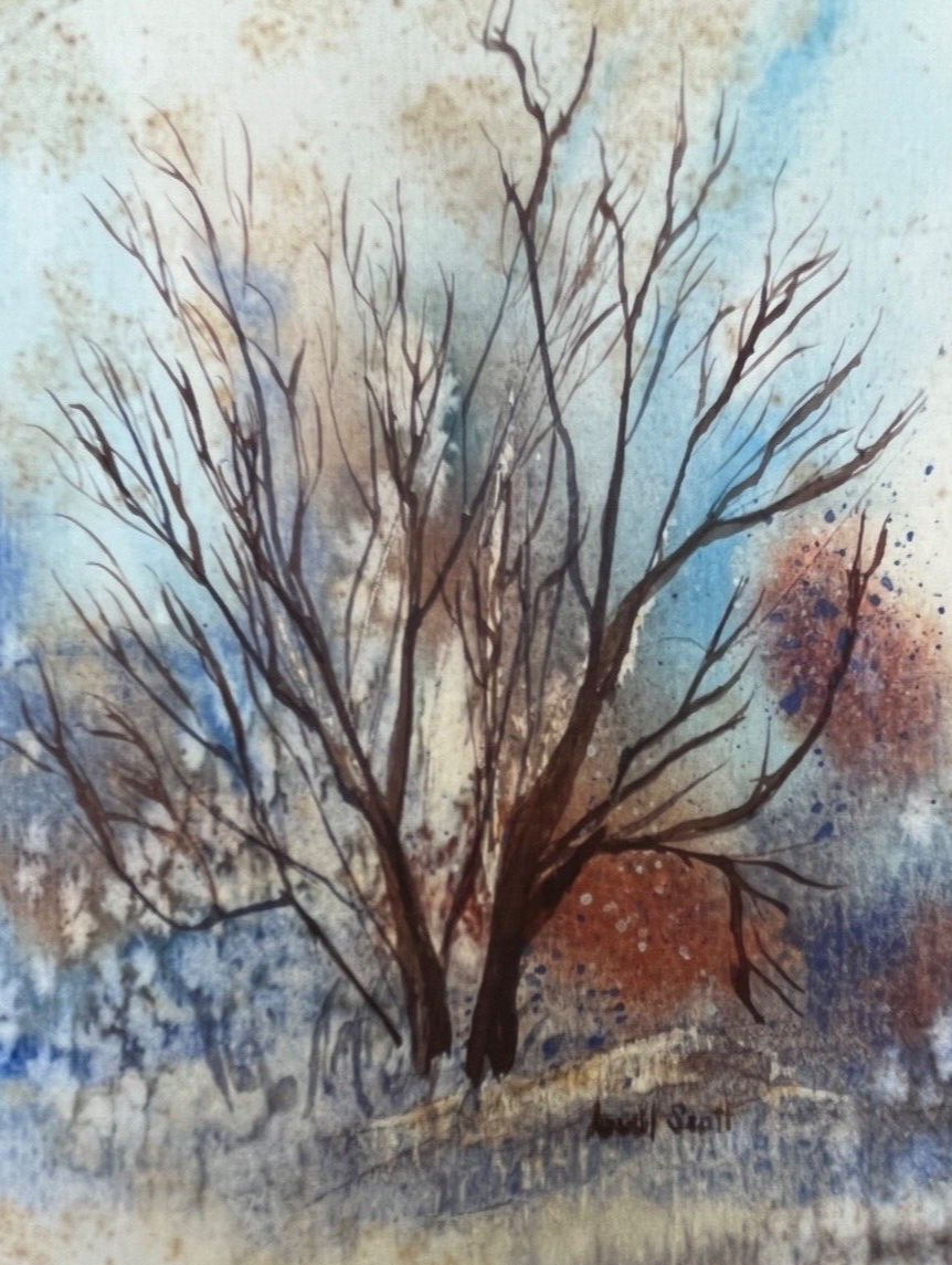 Arnell Scott Dickens Texas Watercolor Landscape Framed Artist Gallery ...