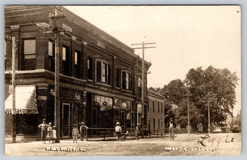 RPPC c1900s West Unity Ohio Street View Vintage Glasses Clock Watch ...
