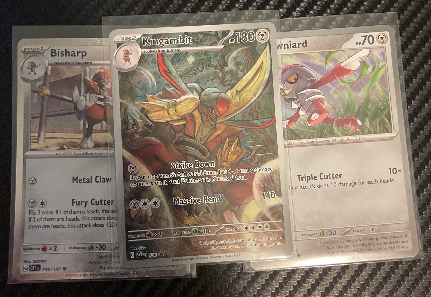 Pokemon TCG - SV: Shrouded Fable - Kingambit 3 Card Set Star Promo 130 ...