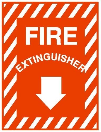 Fire Extinguisher Arrow Sticker OSHA Work Safety Business Sign Decal ...