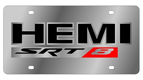New Dodge HEMI SRT 8 Logo Stainless Steel License Plate | eBay