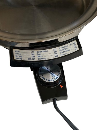 Towncraft Stainless 11” Electric Liquid Oil Core Skillet #17450 900W ...