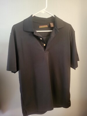 CUBAVERA MENS BLACK 100% POLYESTER SHORT SLEEVE SHIRT PRE-OWNED ...